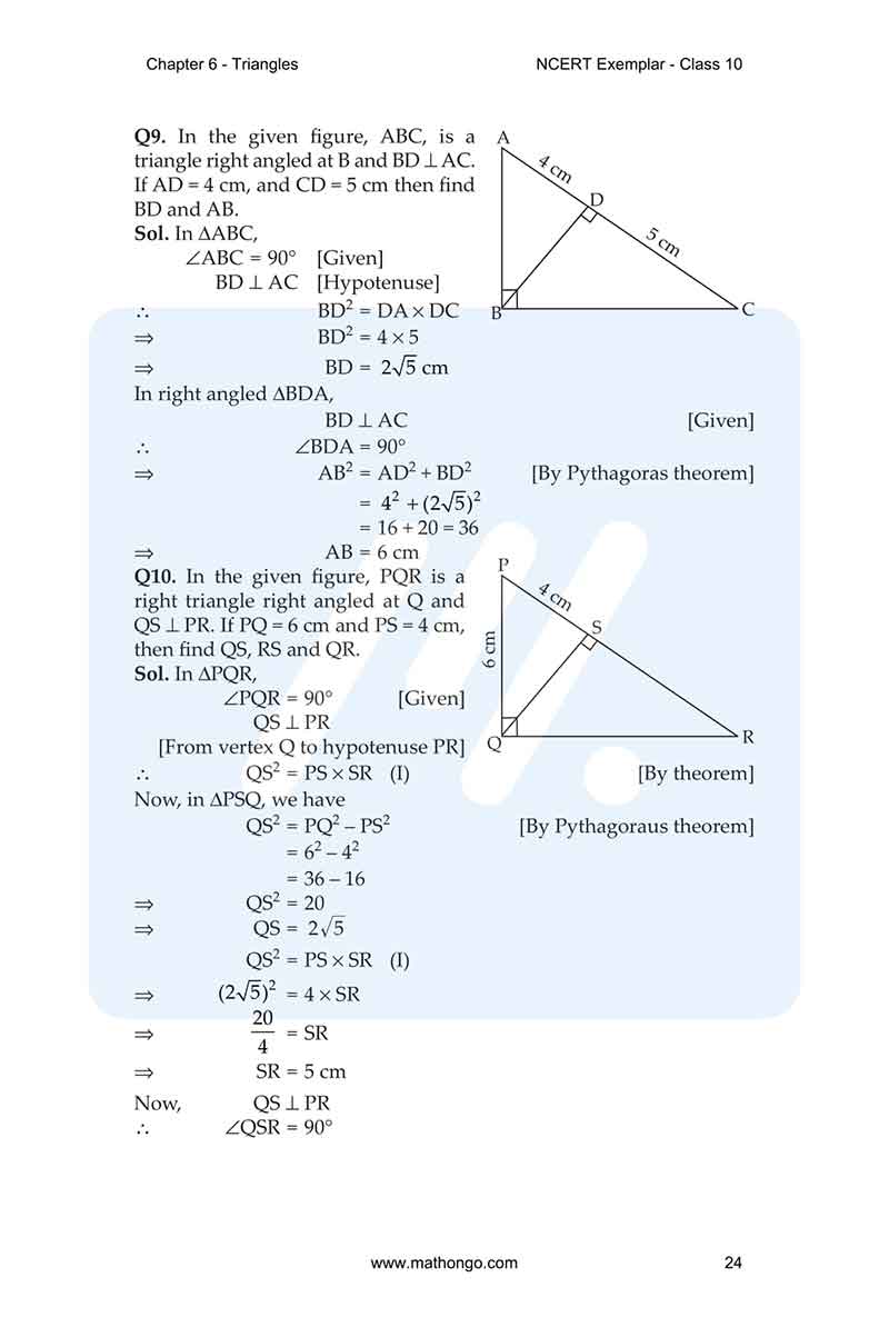 NCERT Exemplar for Class 10 Maths Chapter 6 – MathonGo