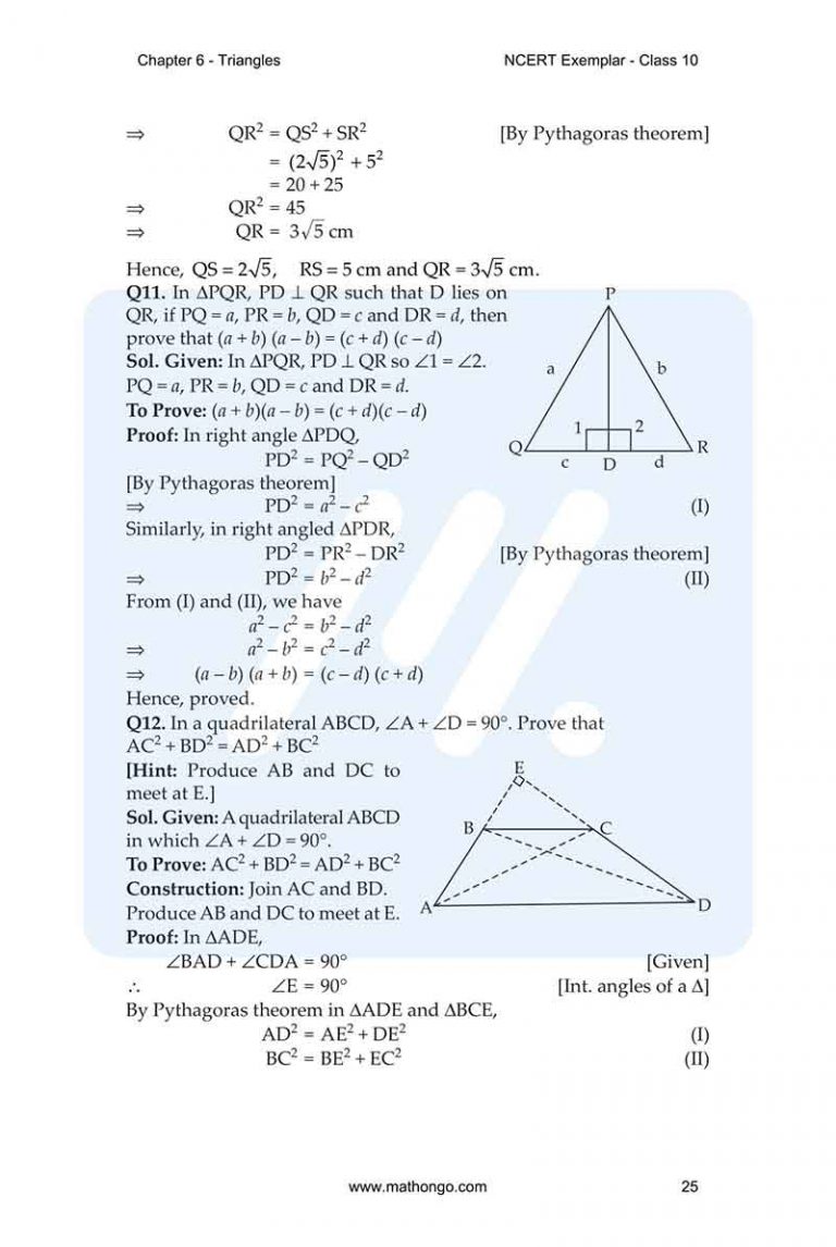 NCERT Exemplar for Class 10 Maths Chapter 6 – MathonGo