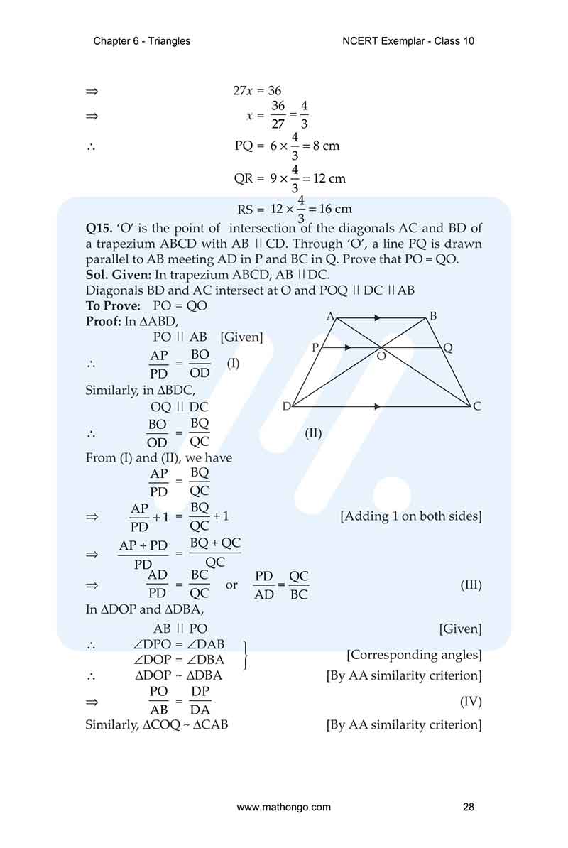 NCERT Exemplar For Class 10 Maths Chapter 6 MathonGo NCERT Exemplar For Class 10 Maths Chapter 6 MathonGo