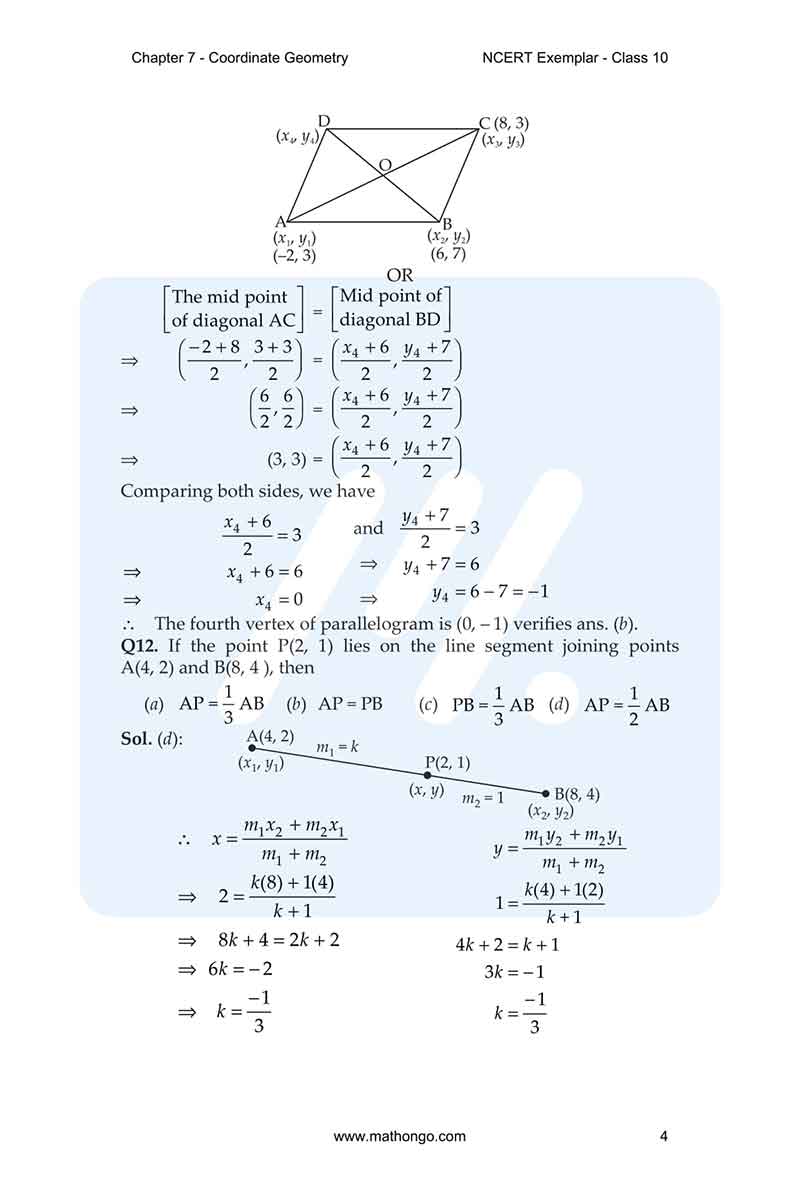 NCERT Exemplar for Class 10 Maths Chapter 7 – MathonGo