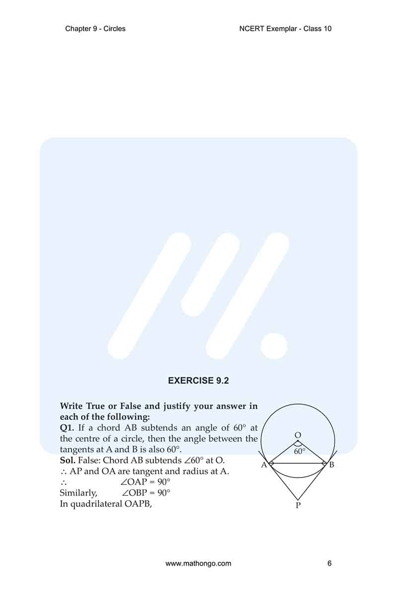 NCERT Exemplar for Class 10 Maths Chapter 9 – MathonGo