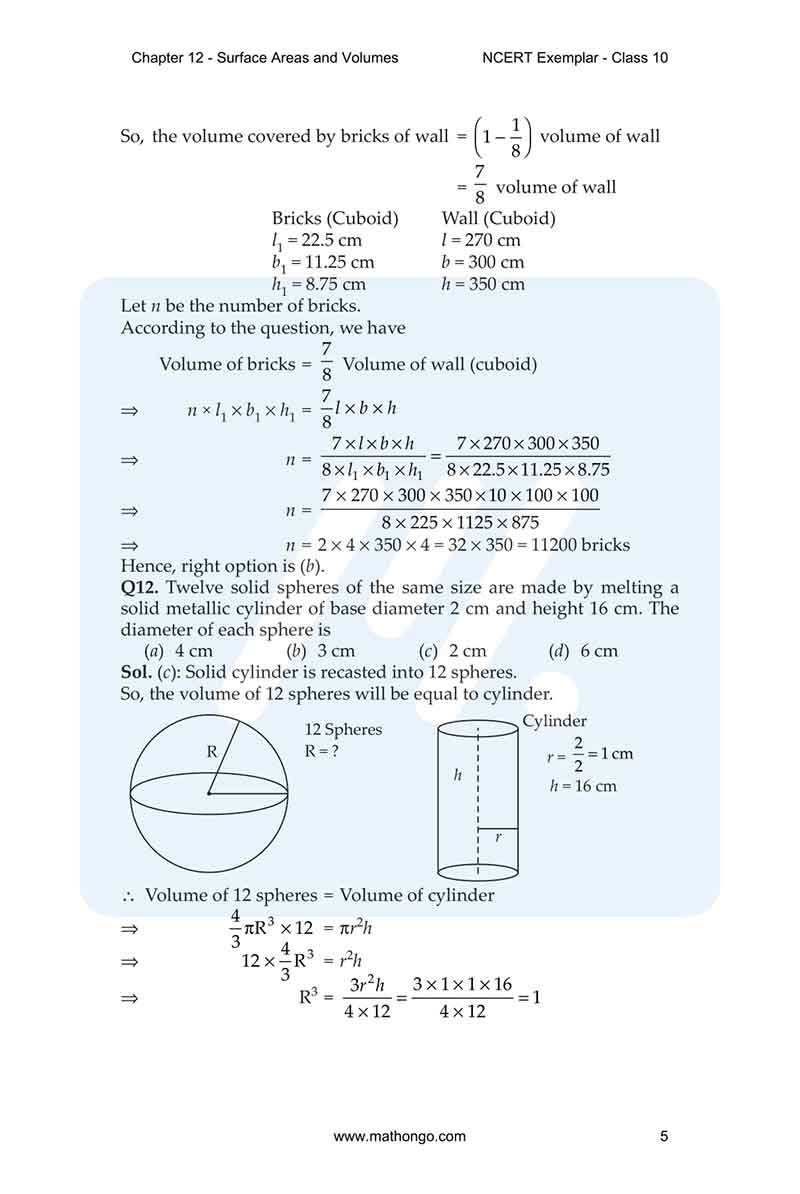 NCERT Exemplar For Class 10 Maths Chapter 12 MathonGo NCERT Exemplar For Class 10 Maths Chapter 12 MathonGo
