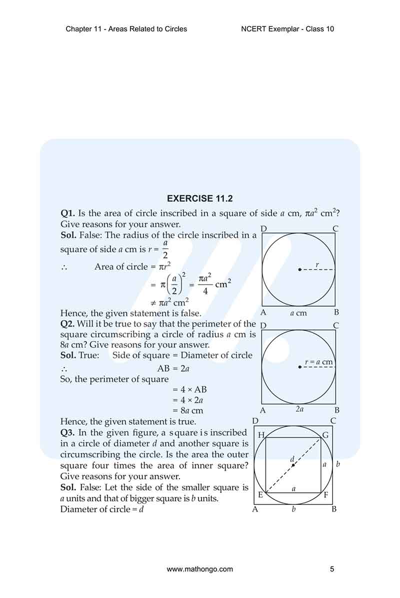 NCERT Exemplar for Class 10 Maths Chapter 11 – MathonGo