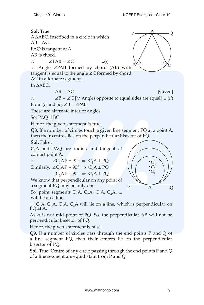 NCERT Exemplar for Class 10 Maths Chapter 9 – MathonGo