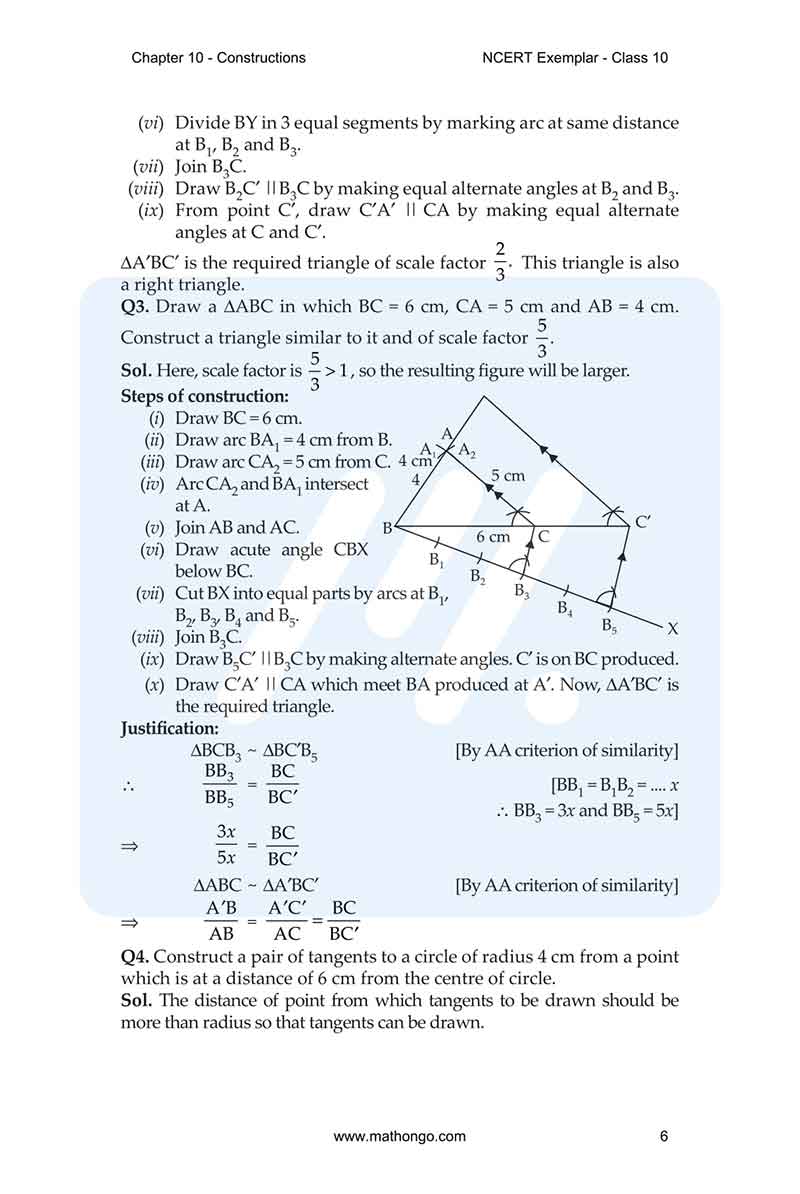 NCERT Exemplar for Class 10 Maths Chapter 10 – MathonGo