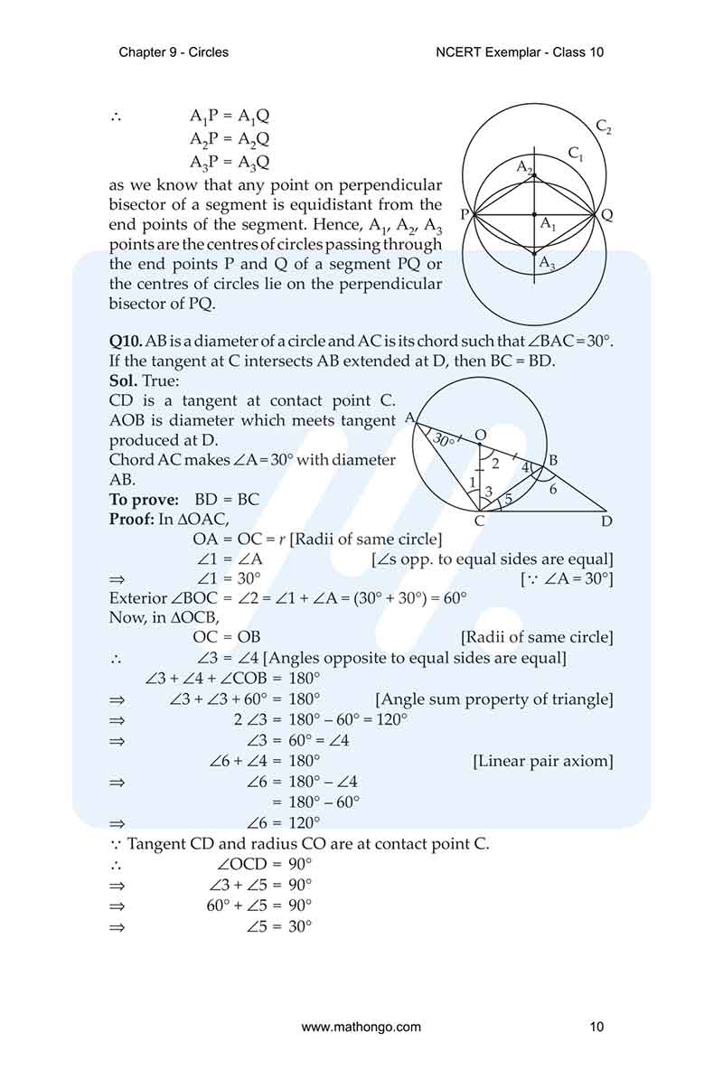 NCERT Exemplar for Class 10 Maths Chapter 9 – MathonGo