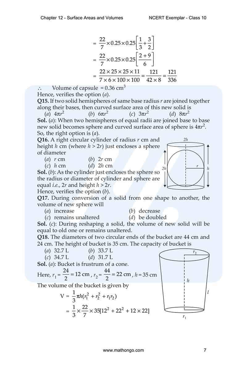 NCERT Exemplar for Class 10 Maths Chapter 12 – MathonGo