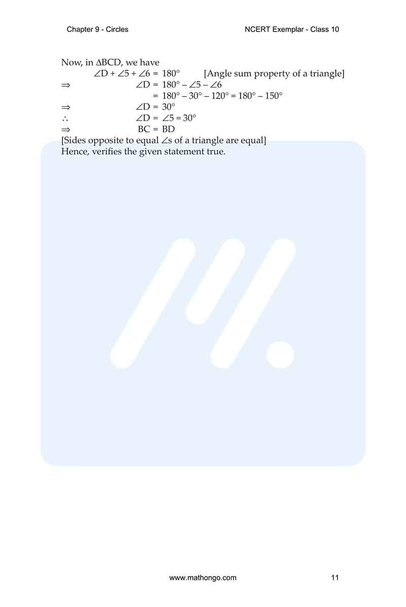 NCERT Exemplar for Class 10 Maths Chapter 9 – MathonGo