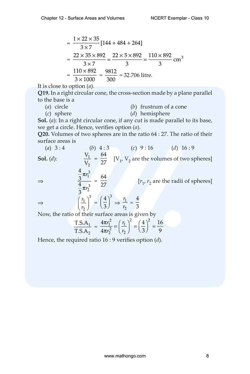 NCERT Exemplar for Class 10 Maths Chapter 12 – MathonGo