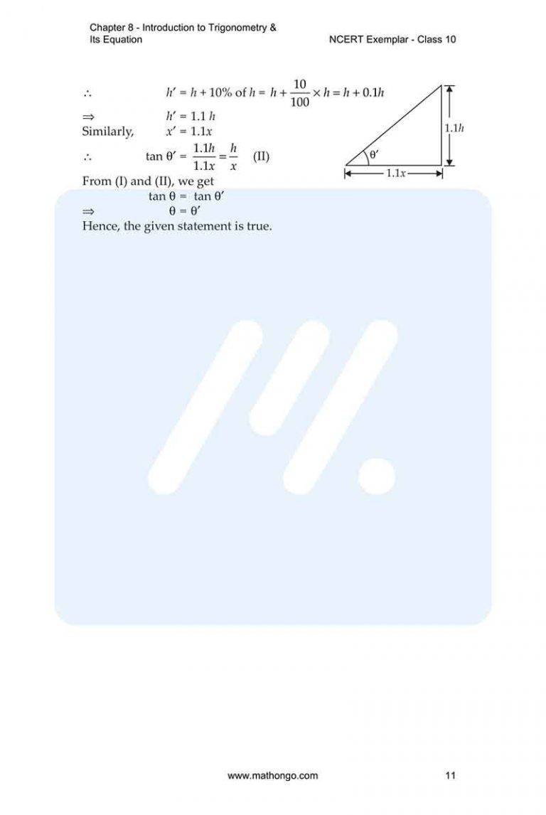 NCERT Exemplar for Class 10 Maths Chapter 8 – MathonGo
