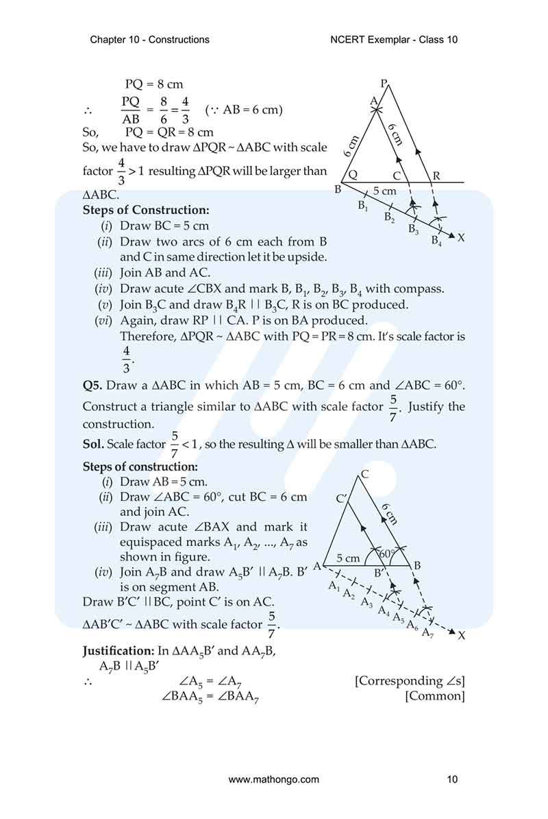 NCERT Exemplar for Class 10 Maths Chapter 10 – MathonGo