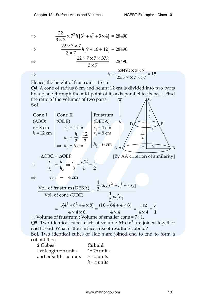 NCERT Exemplar for Class 10 Maths Chapter 12 – MathonGo