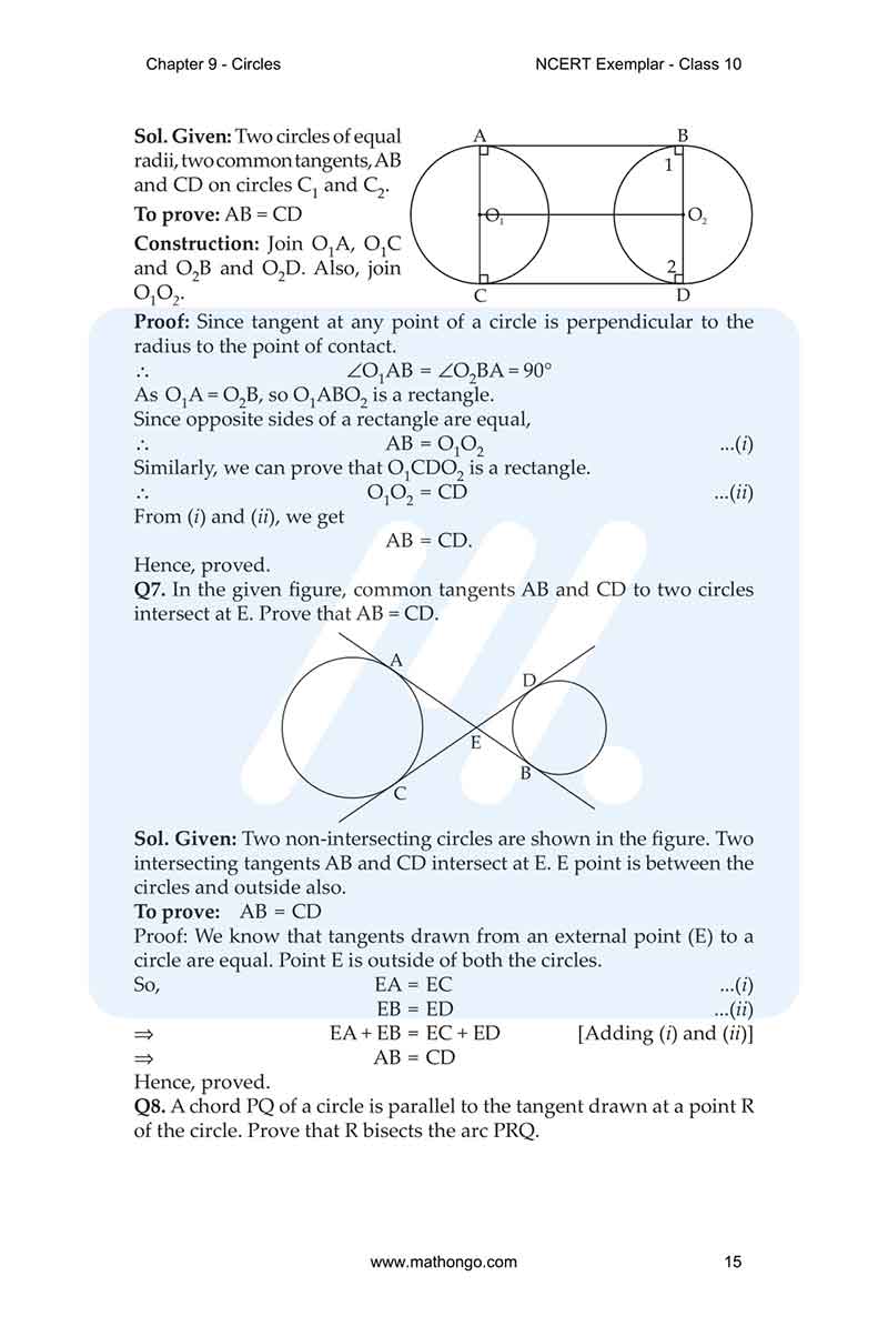 NCERT Exemplar for Class 10 Maths Chapter 9 – MathonGo