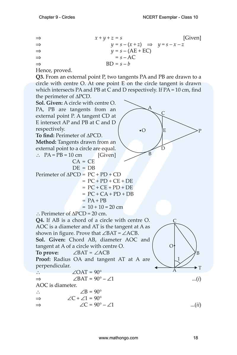 NCERT Exemplar for Class 10 Maths Chapter 9 – MathonGo