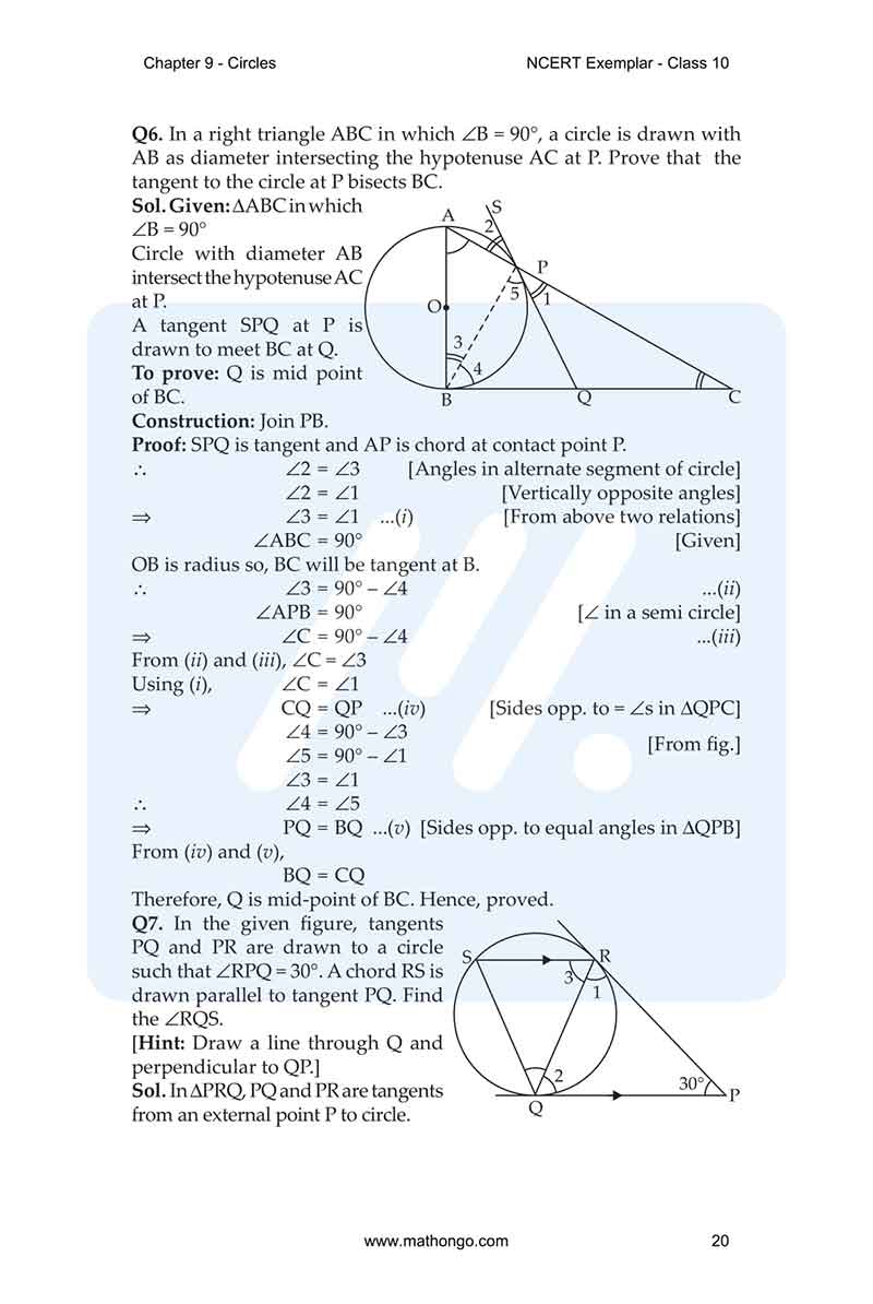 NCERT Exemplar for Class 10 Maths Chapter 9 – MathonGo