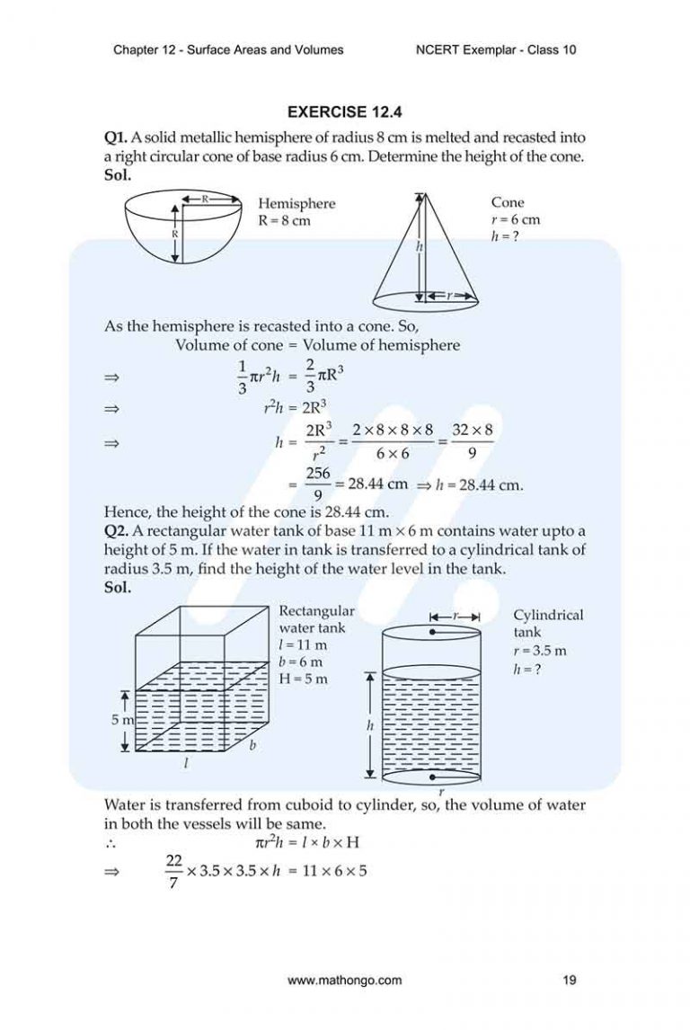 NCERT Exemplar for Class 10 Maths Chapter 12 – MathonGo