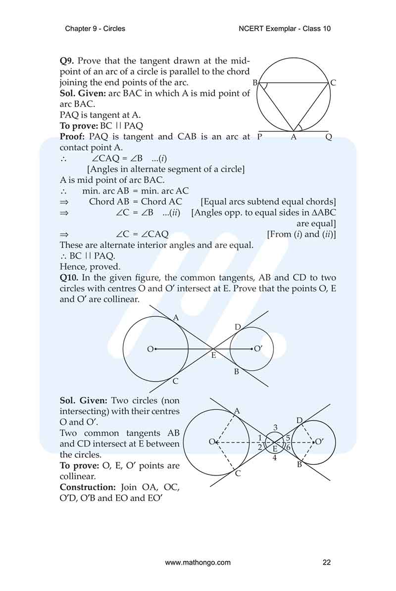 NCERT Exemplar for Class 10 Maths Chapter 9 – MathonGo