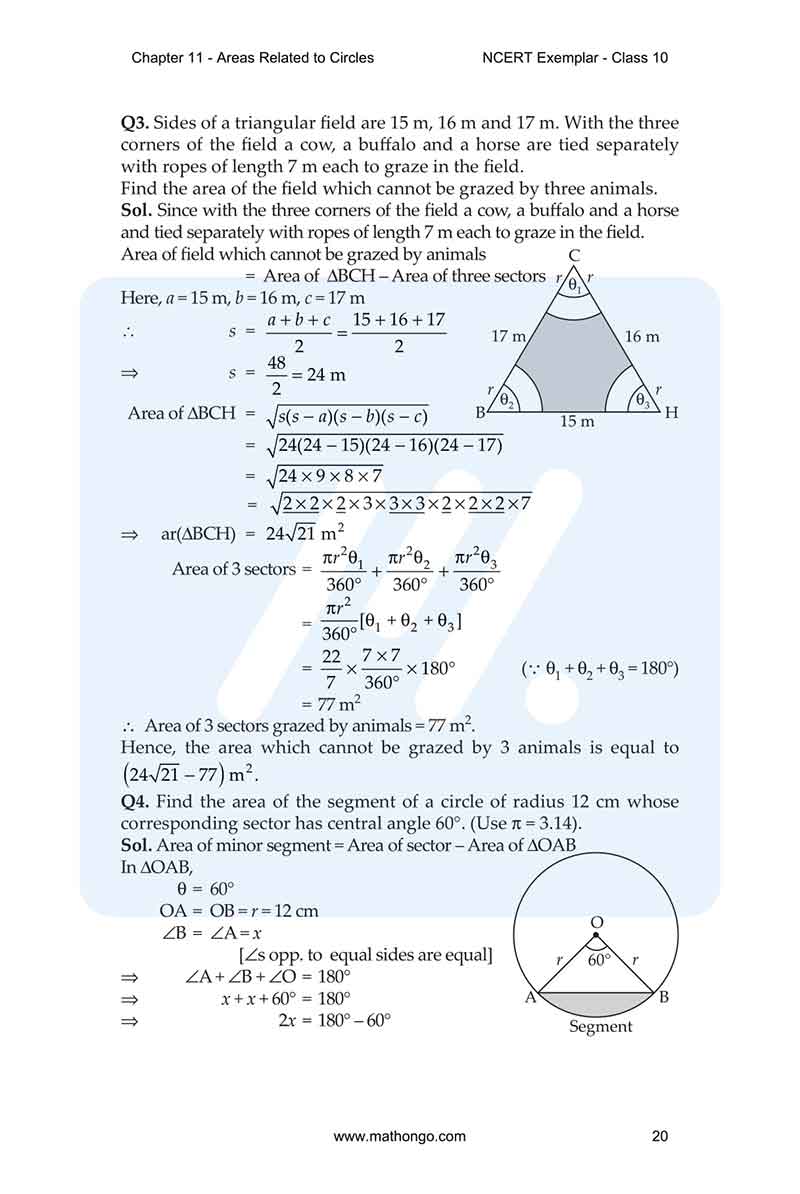 NCERT Exemplar for Class 10 Maths Chapter 11 – MathonGo