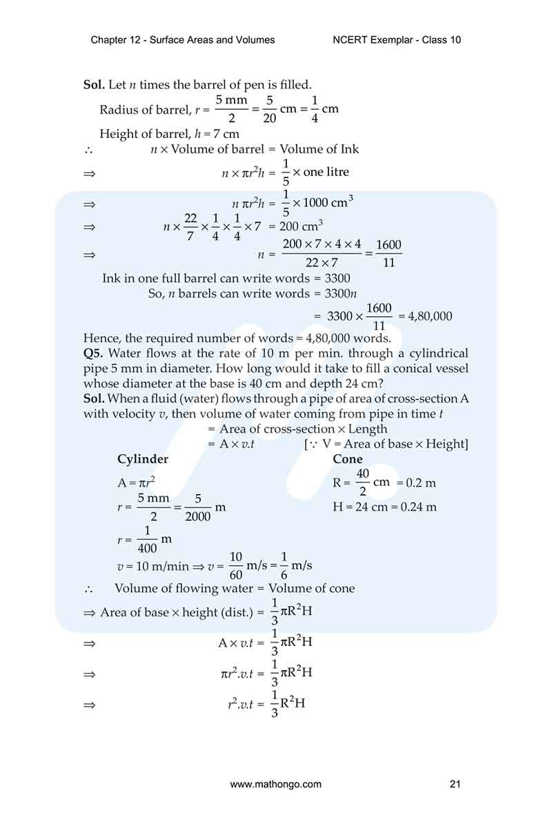 NCERT Exemplar for Class 10 Maths Chapter 12 – MathonGo