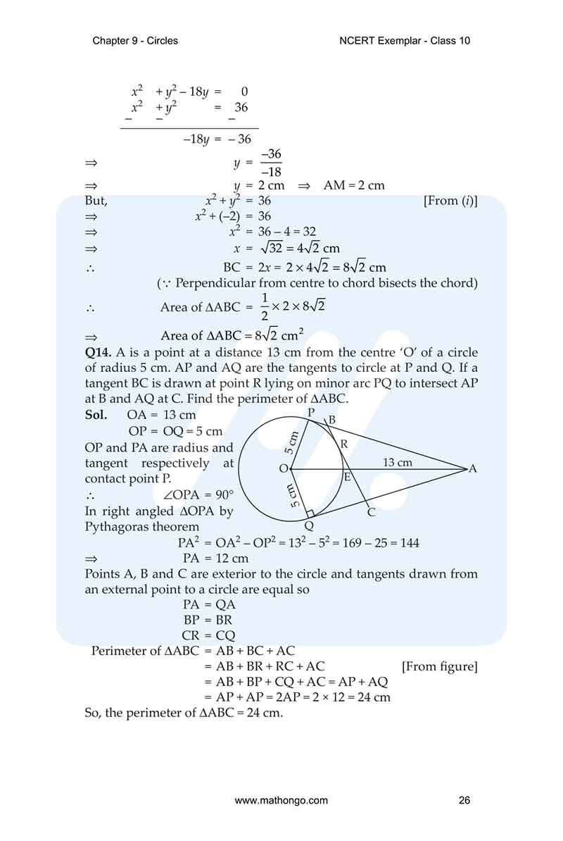 NCERT Exemplar for Class 10 Maths Chapter 9 – MathonGo