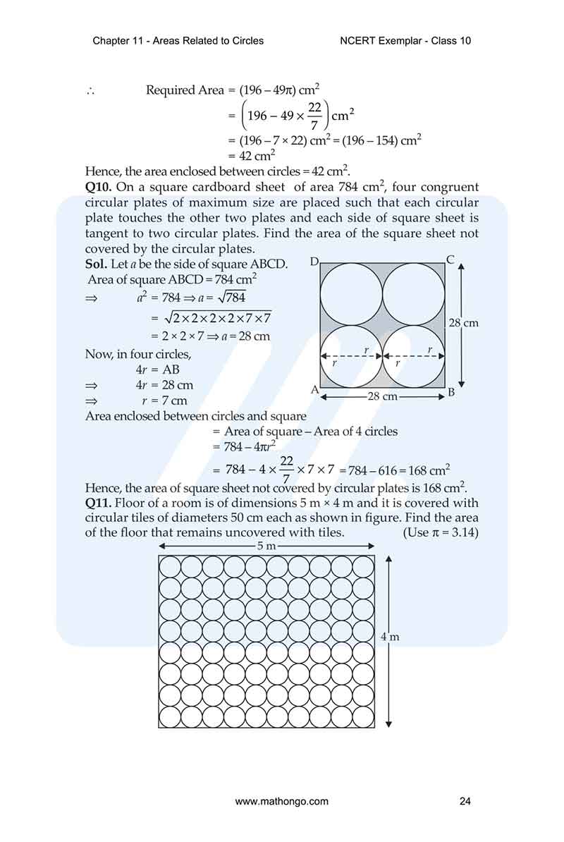 NCERT Exemplar for Class 10 Maths Chapter 11 – MathonGo