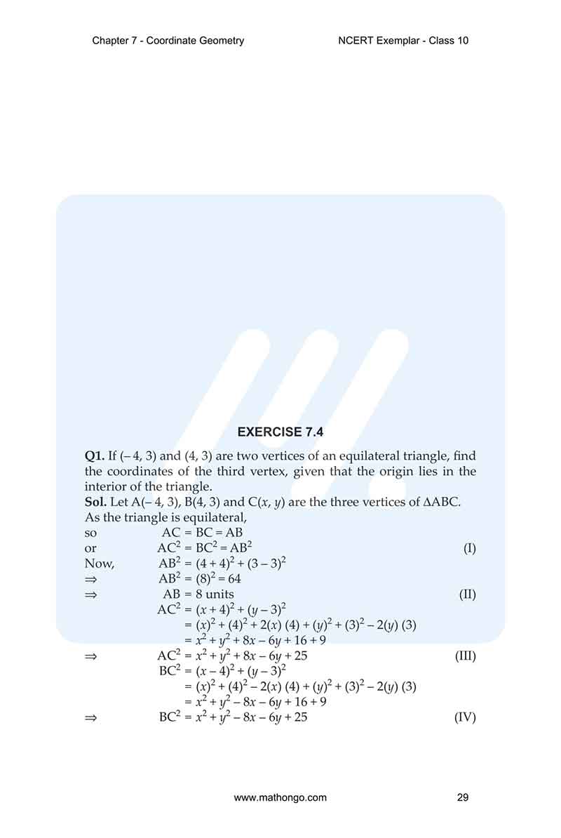 NCERT Exemplar for Class 10 Maths Chapter 7 – MathonGo
