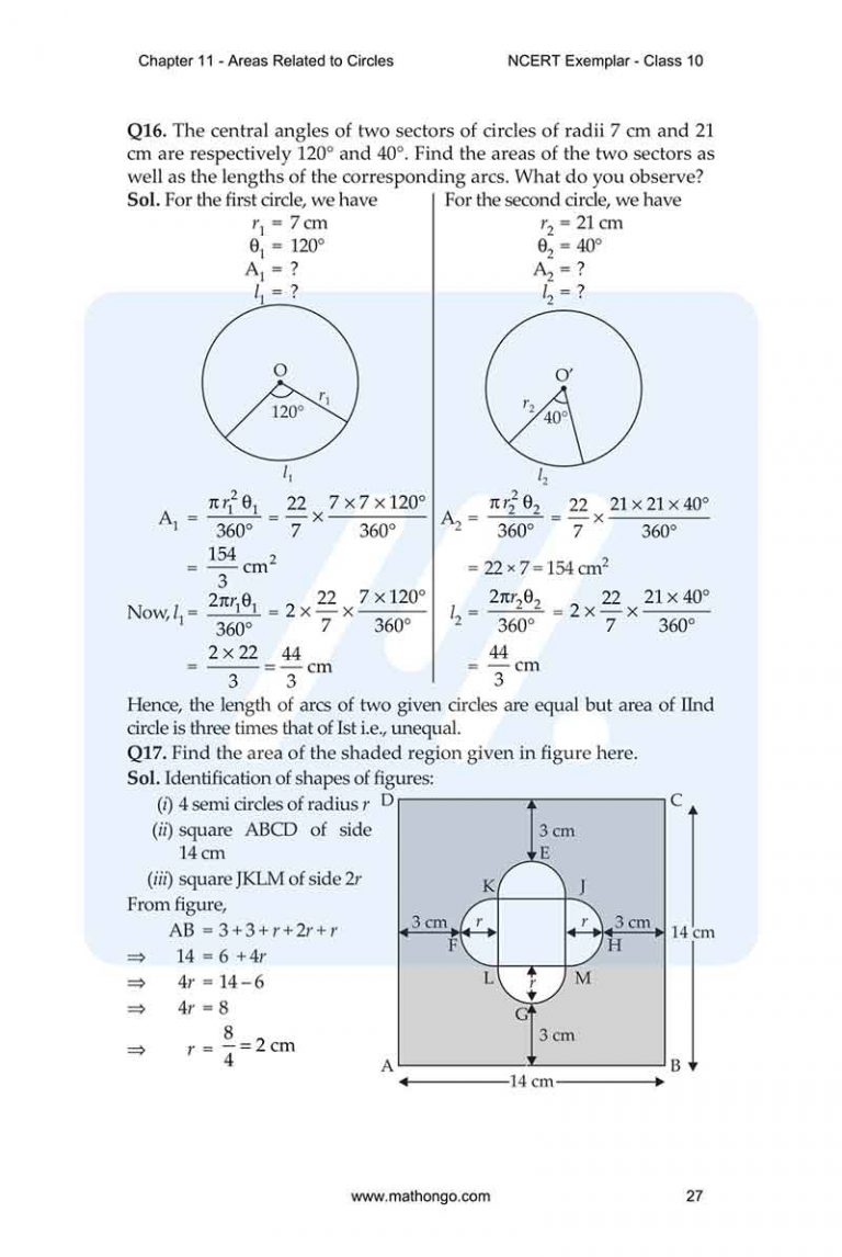 NCERT Exemplar For Class 10 Maths Chapter 11 MathonGo NCERT Exemplar For Class 10 Maths Chapter 11 MathonGo