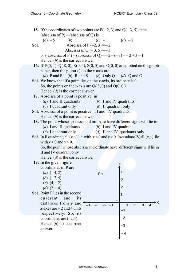 NCERT Exemplar for Class 9 Maths Chapter 3 – MathonGo