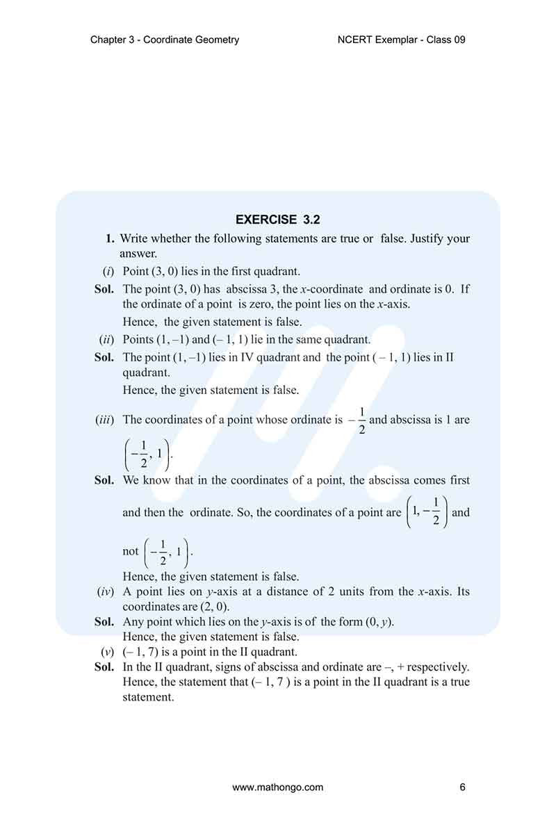 NCERT Exemplar for Class 9 Maths Chapter 3 – MathonGo