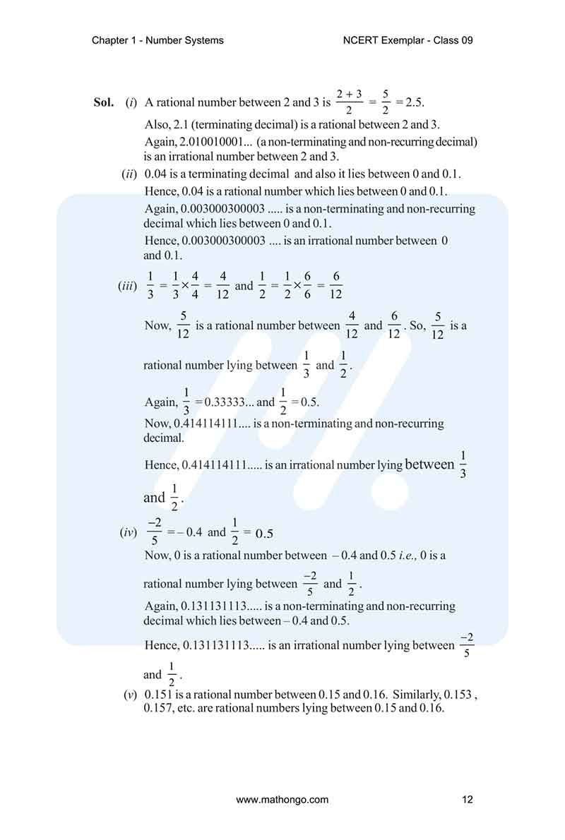 NCERT Exemplar For Class 9 Maths Chapter 1 MathonGo NCERT Exemplar For Class 9 Maths Chapter 1 MathonGo