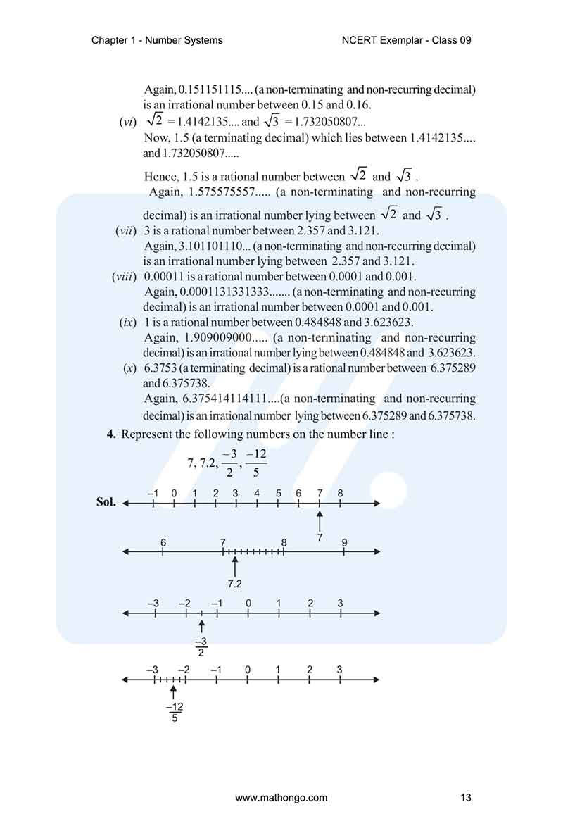 NCERT Exemplar for Class 9 Maths Chapter 1 – MathonGo