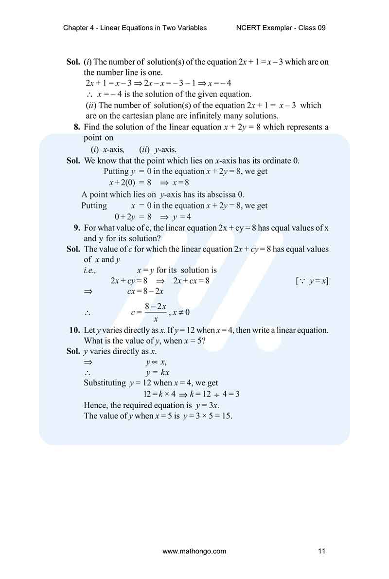NCERT Exemplar for Class 9 Maths Chapter 4 – MathonGo