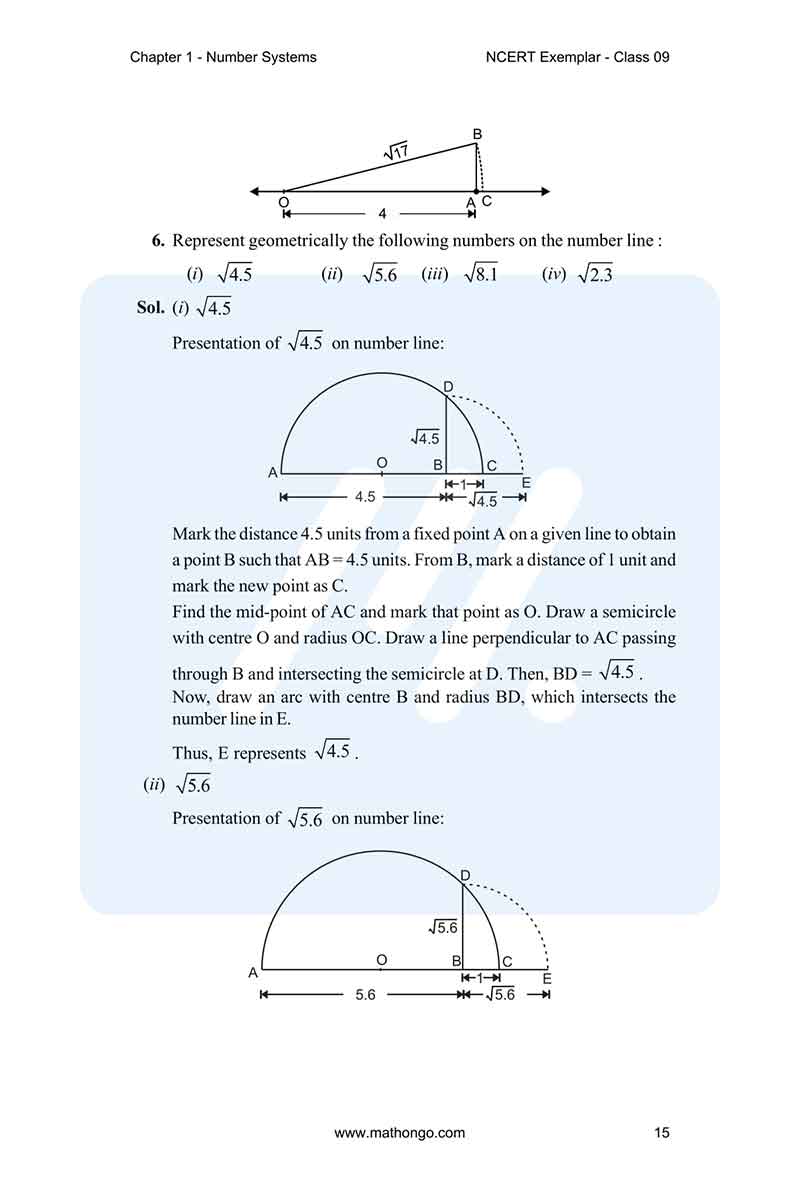 NCERT Exemplar for Class 9 Maths Chapter 1 – MathonGo