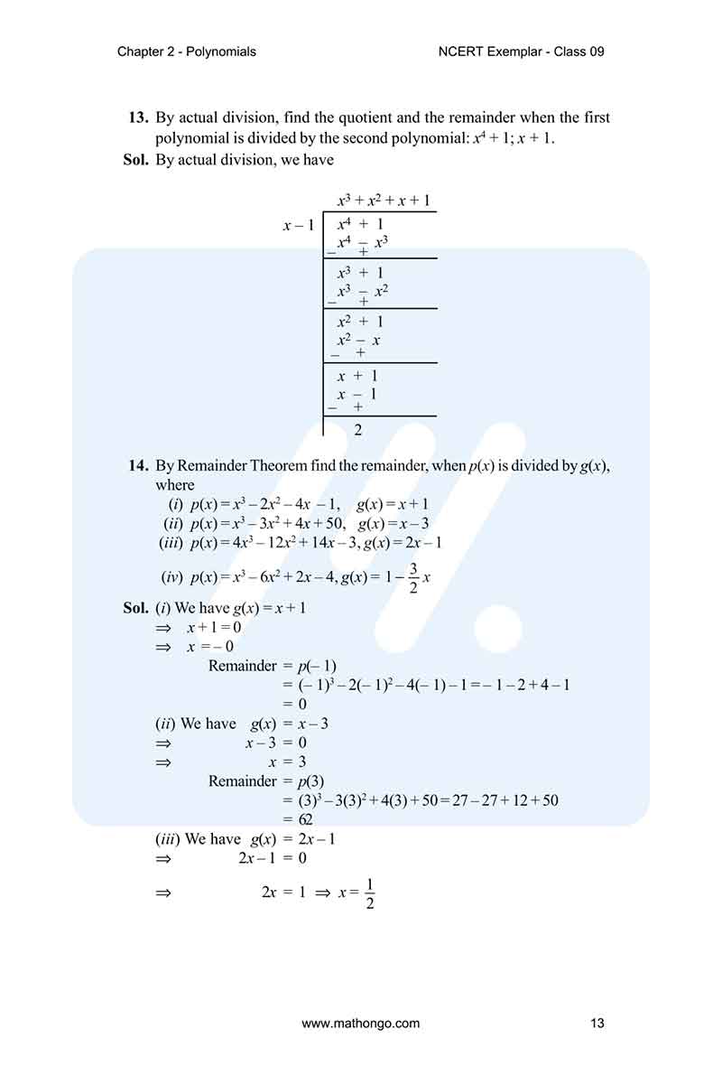 NCERT Exemplar for Class 9 Maths Chapter 2 – MathonGo