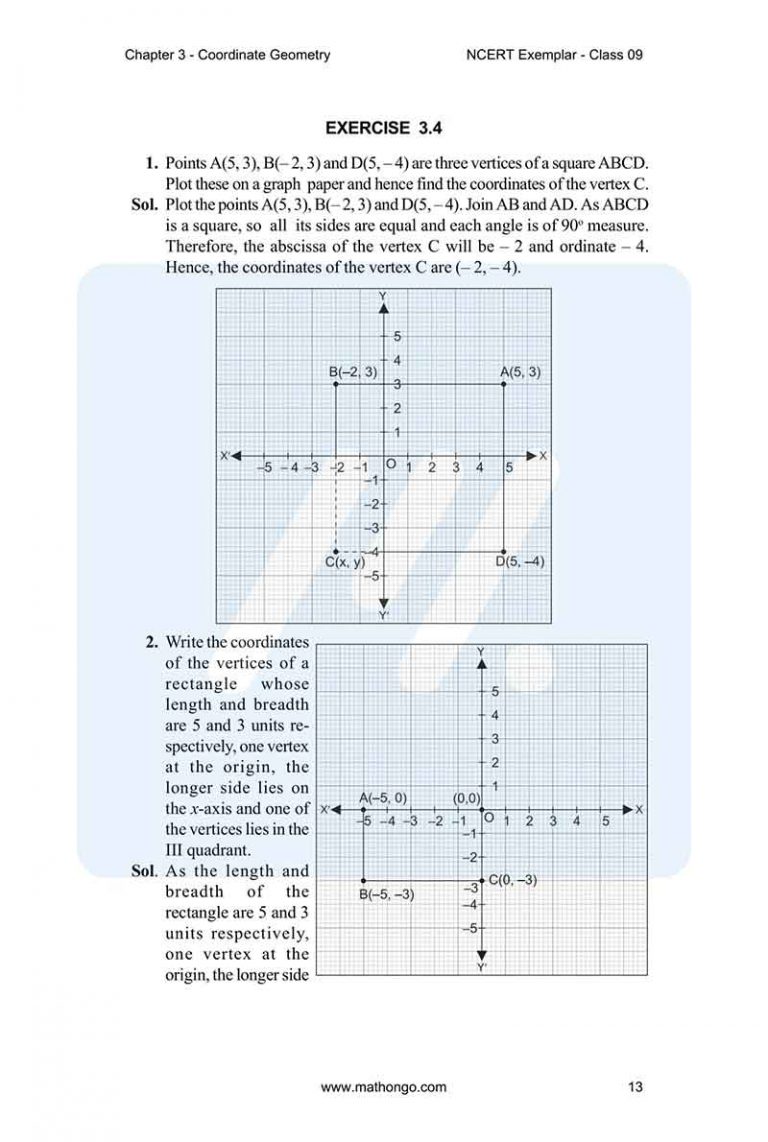 NCERT Exemplar for Class 9 Maths Chapter 3 – MathonGo