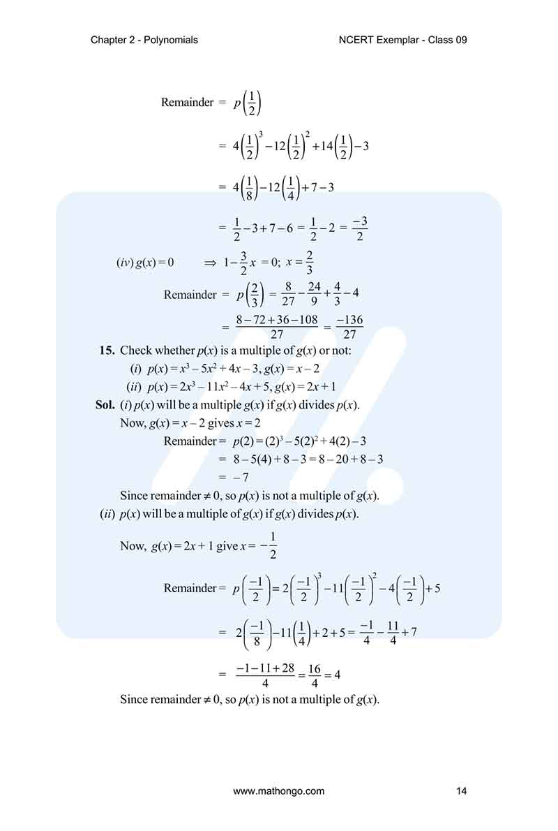 NCERT Exemplar for Class 9 Maths Chapter 2 – MathonGo