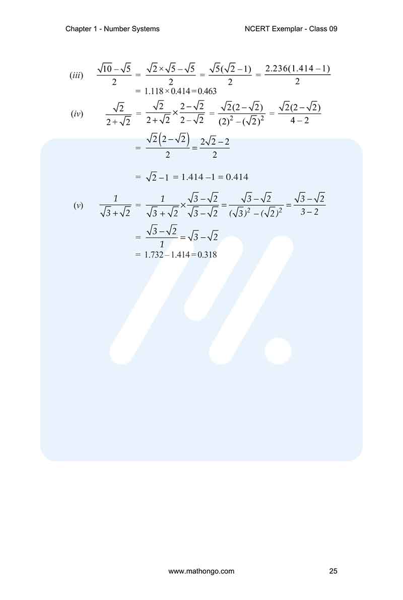 NCERT Exemplar for Class 9 Maths Chapter 1 – MathonGo