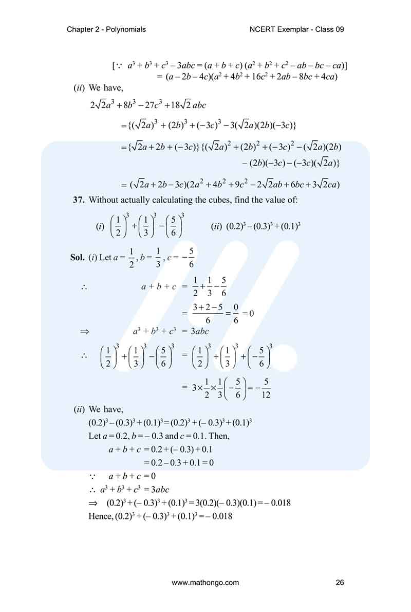 NCERT Exemplar for Class 9 Maths Chapter 2 – MathonGo