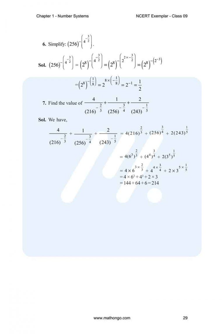 NCERT Exemplar for Class 9 Maths Chapter 1 – MathonGo