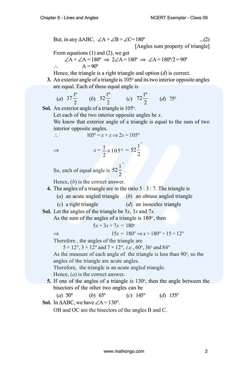 NCERT Exemplar for Class 9 Maths Chapter 6 – MathonGo