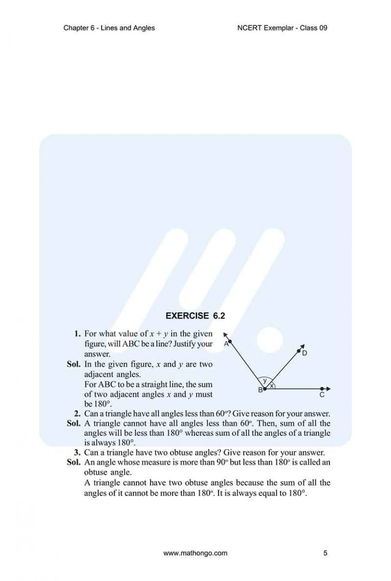 NCERT Exemplar for Class 9 Maths Chapter 6 – MathonGo
