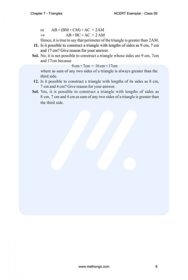 NCERT Exemplar for Class 9 Maths Chapter 7 – MathonGo