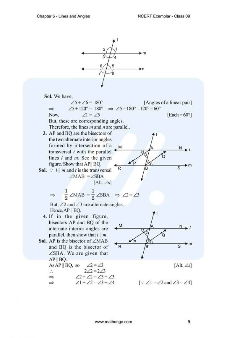 NCERT Exemplar for Class 9 Maths Chapter 6 – MathonGo