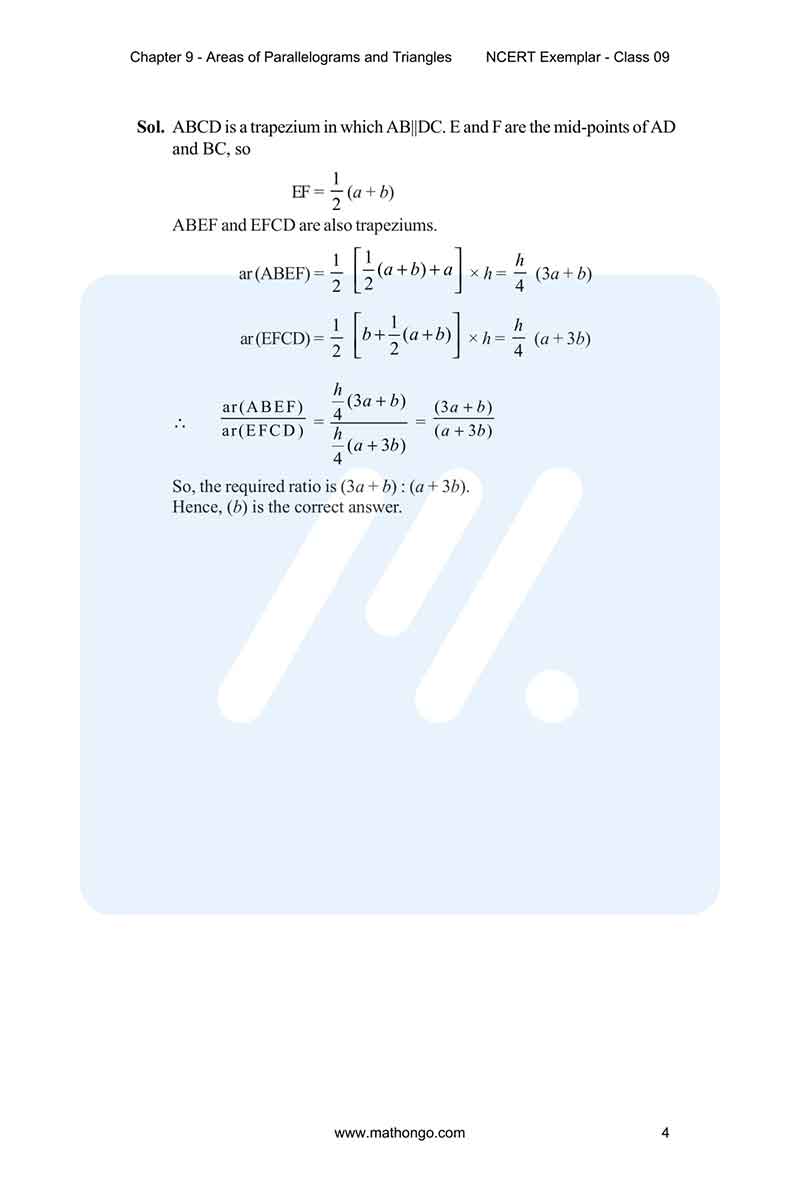 NCERT Exemplar for Class 9 Maths Chapter 9 – MathonGo
