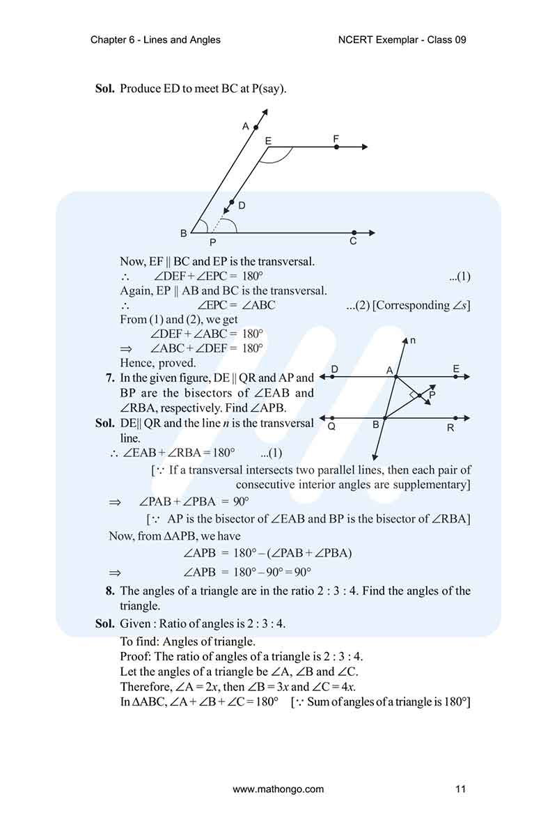 NCERT Exemplar for Class 9 Maths Chapter 6 – MathonGo