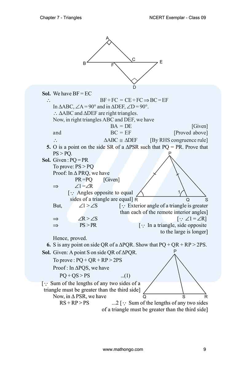 NCERT Exemplar for Class 9 Maths Chapter 7 – MathonGo