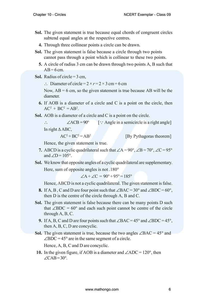 NCERT Exemplar for Class 9 Maths Chapter 10 – MathonGo