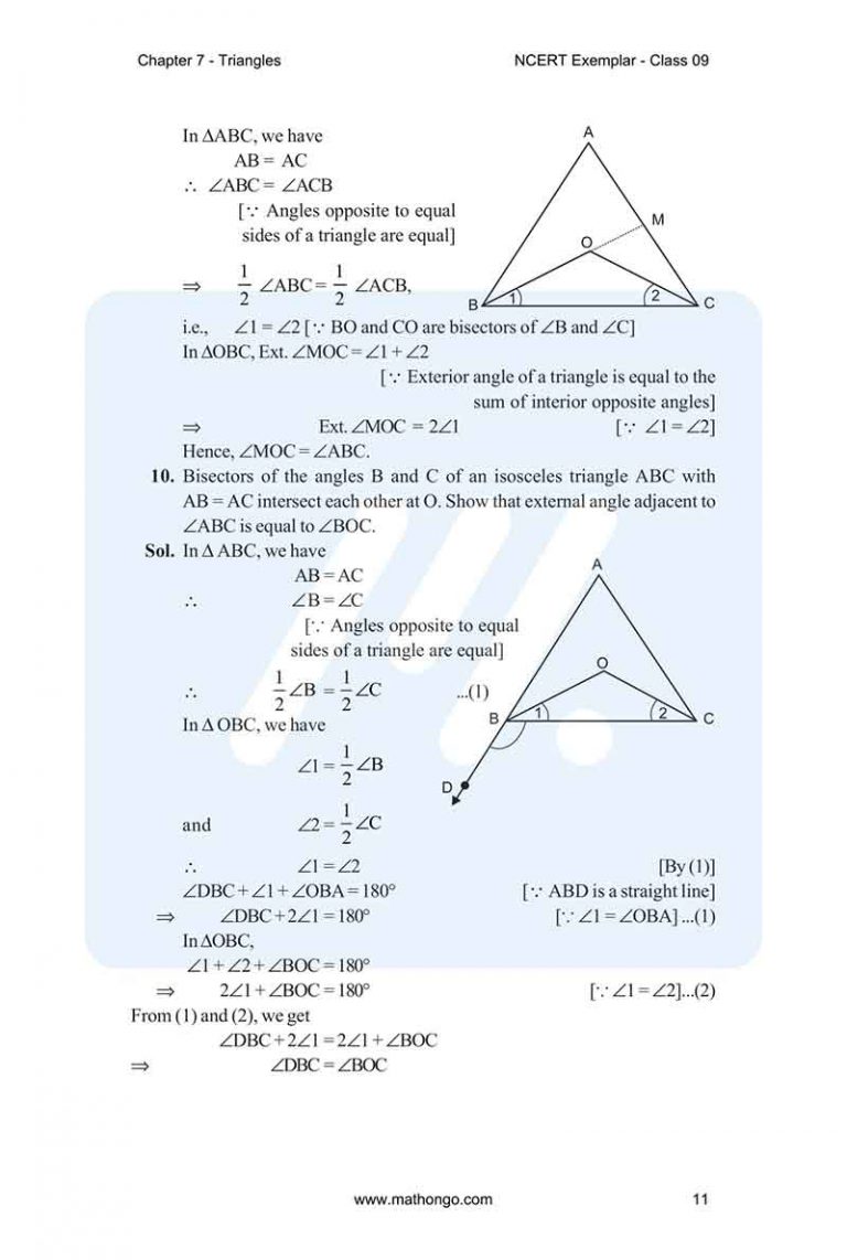 NCERT Exemplar for Class 9 Maths Chapter 7 – MathonGo