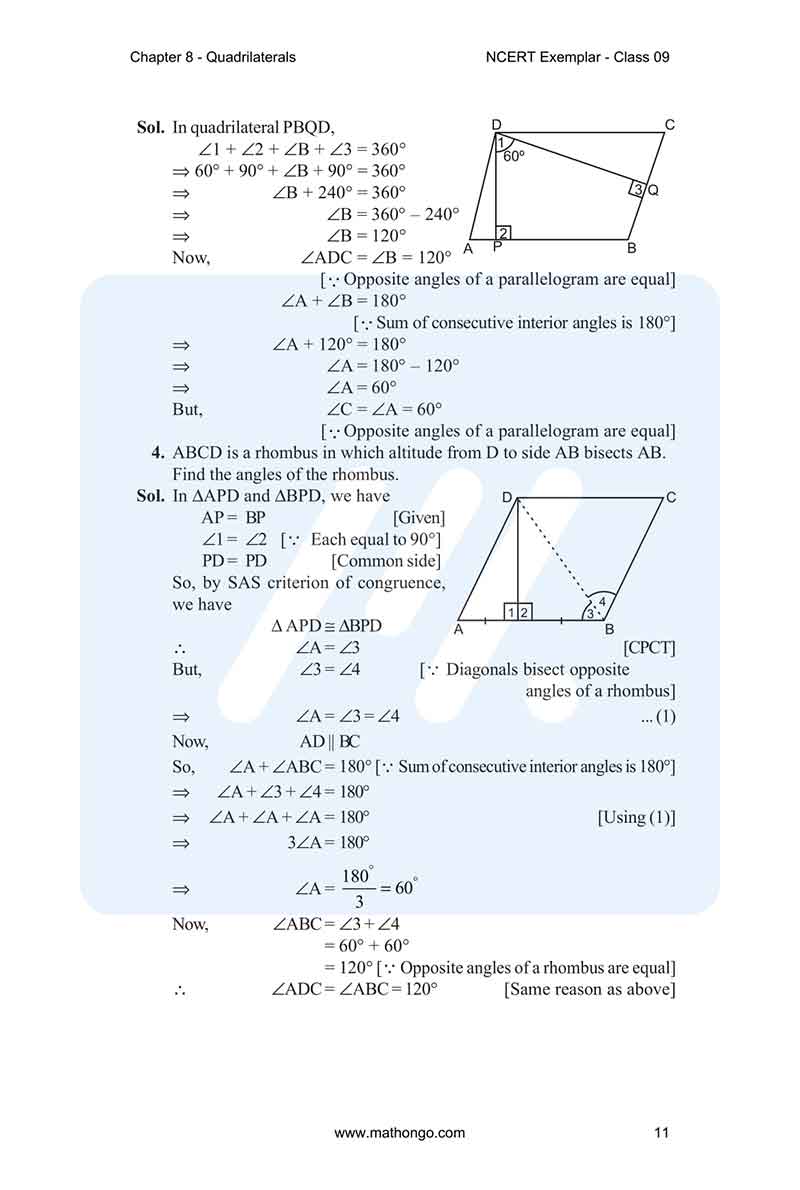 NCERT Exemplar for Class 9 Maths Chapter 8 – MathonGo