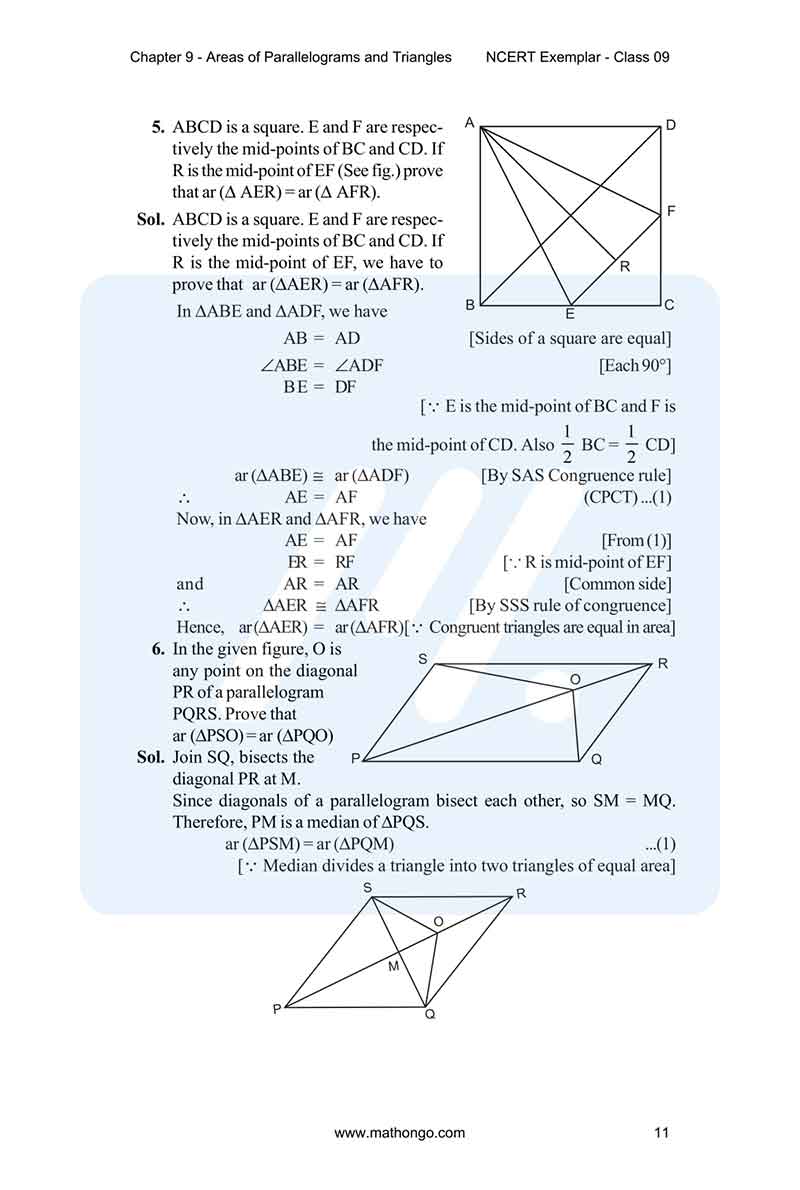 NCERT Exemplar for Class 9 Maths Chapter 9 – MathonGo